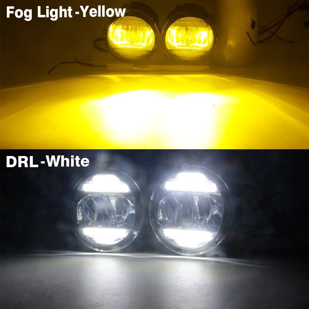 2в1 противотуманные фары в сборе дневные ходовые огни для Nissan X-Trail T31 Yellow and White