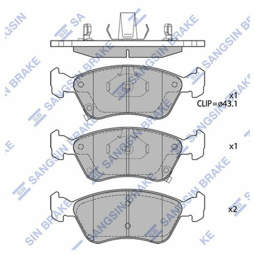 Колодки тормозные Hi-Q sp1597 для Toyota Avensis