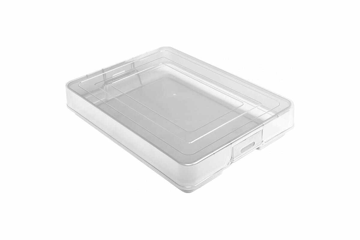 Стамм Контейнер для документов А4, 260х350х65мм, с защелками, прозрачный КТ10