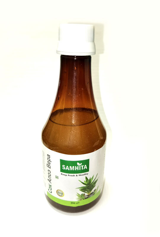 ALOE VERA JUICE, Samhita (СОК алоэ вера, Самхита), 200 мл.