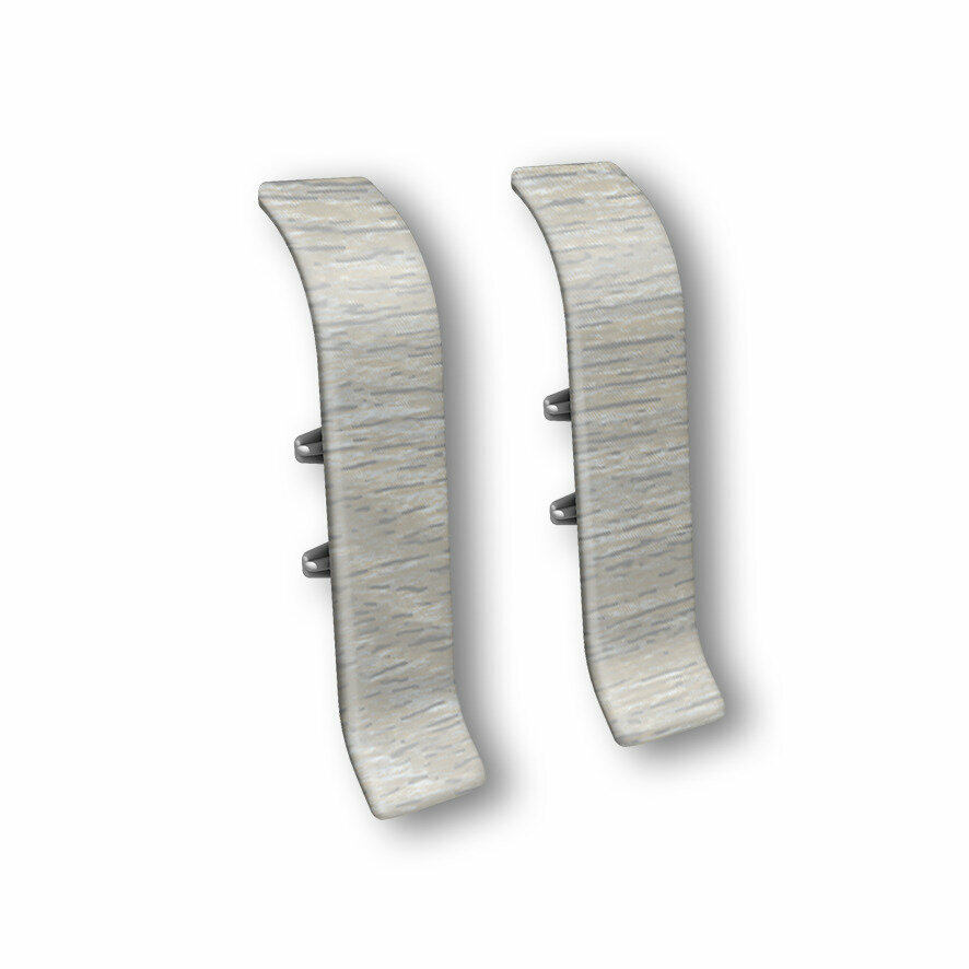 Соединитель для плинтуса IDEAL Классик 55мм - 253 Ясень серый, 2шт