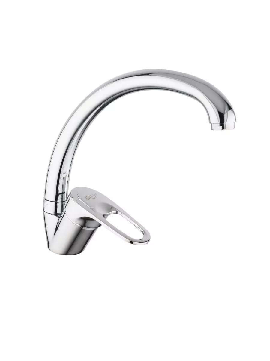 Смеситель Frud R41104 для кухни, поворотный, аэратор, излив 199 мм, хром
