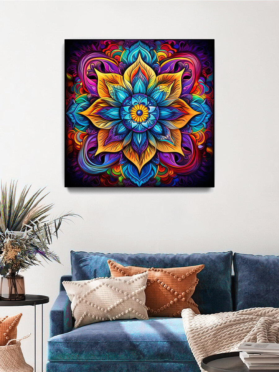 Картина на холсте "Мандала Творчества" 60х60 см