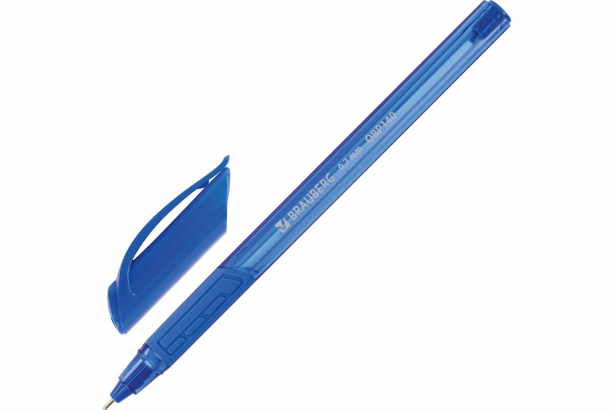 BRAUBERG Ручка шариковая масляная с грипом Extra Glide GT Tone, синяя, 0,7мм, линия 0,35мм, 142922