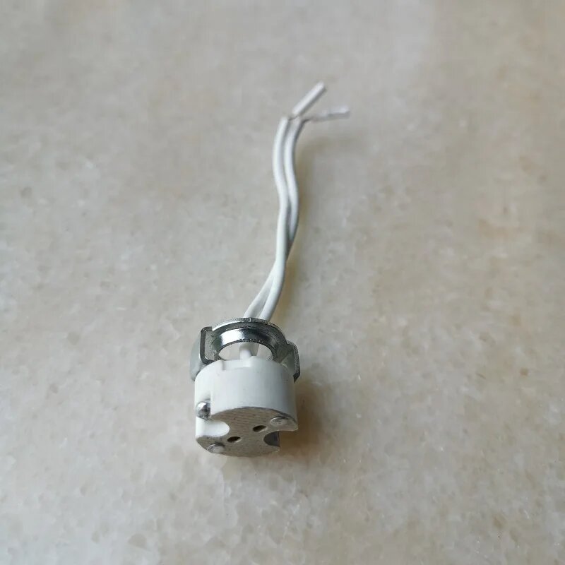 Керамический держатель розетки GU5.3 для ламп MR16 MR11 Fanlooking With 10cm wire, 10 pieces