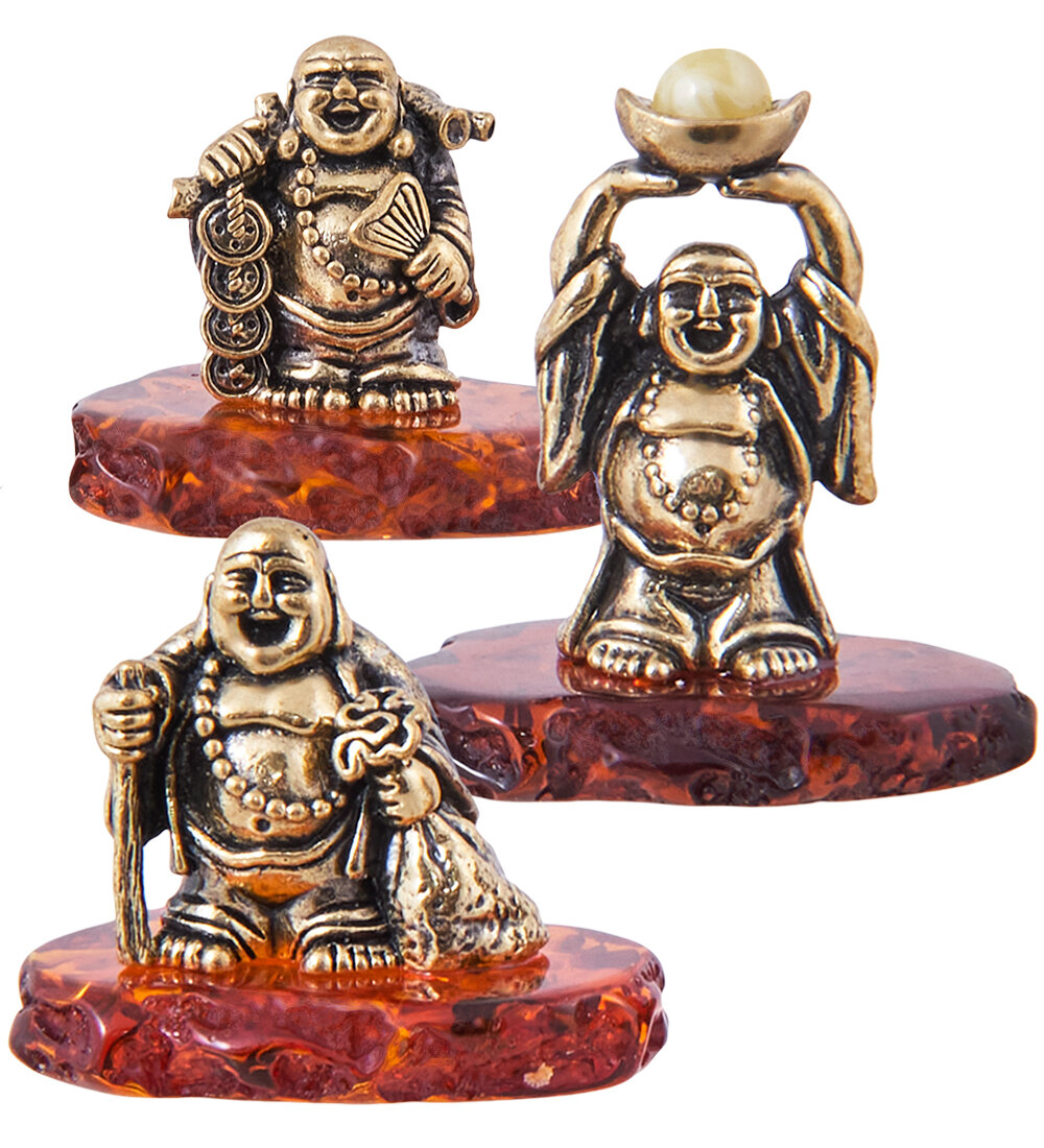 Набор фигурок Три Хотея (янтарь)