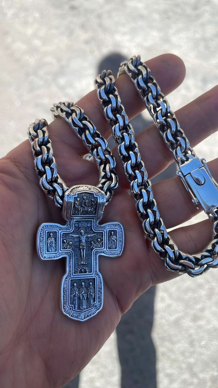 Ювелирный комплект, серебро, 925 проба, чернение