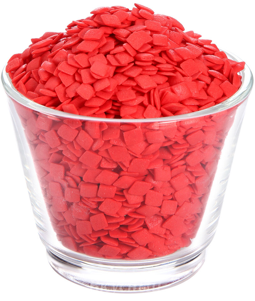 Декор Ромбики красные Топ декор, 100 гр. (Набор из 9 шт.)