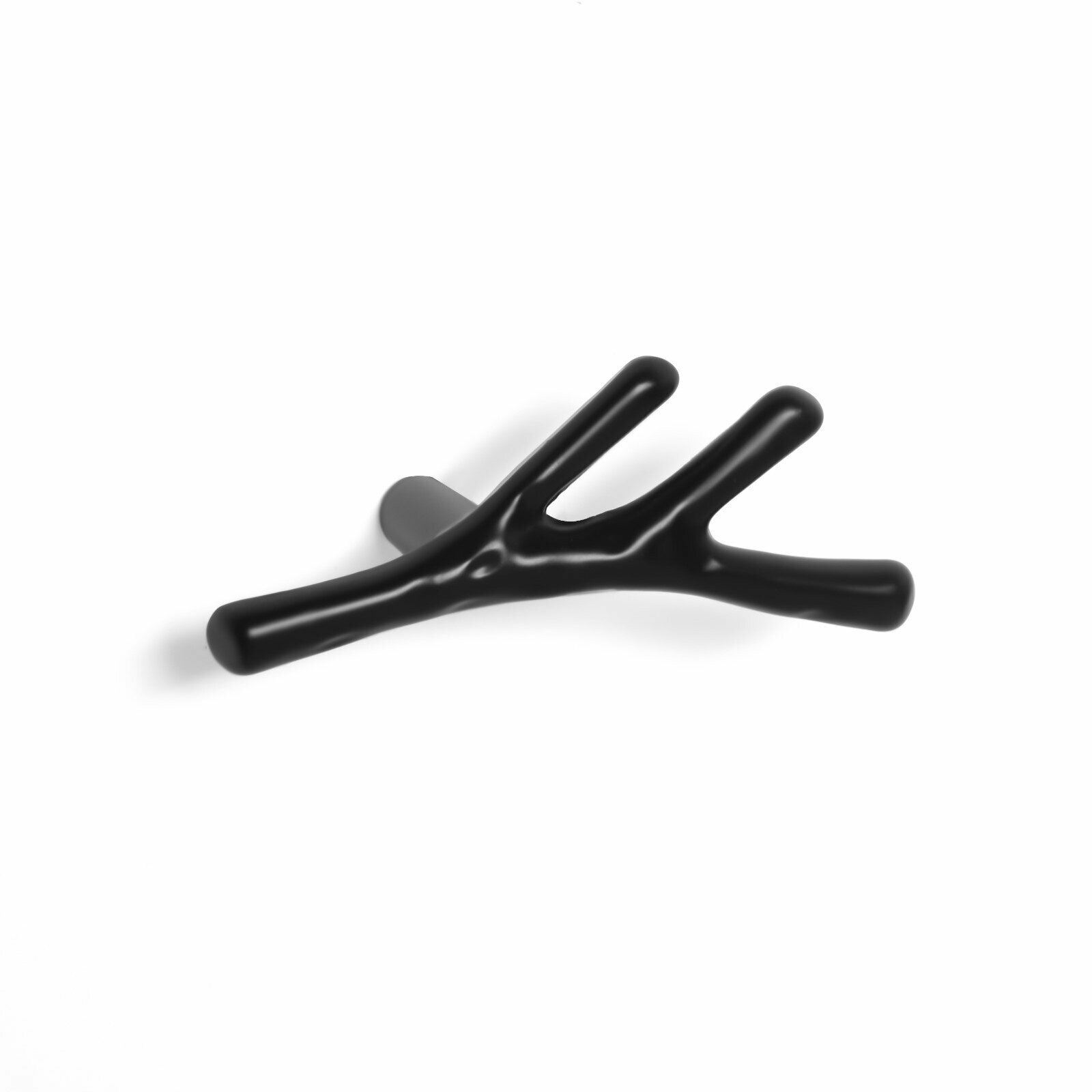 Мебельная ручка CAPPIO "Ветка", цинковый сплав, крепление в комплекте, фигурная, черная