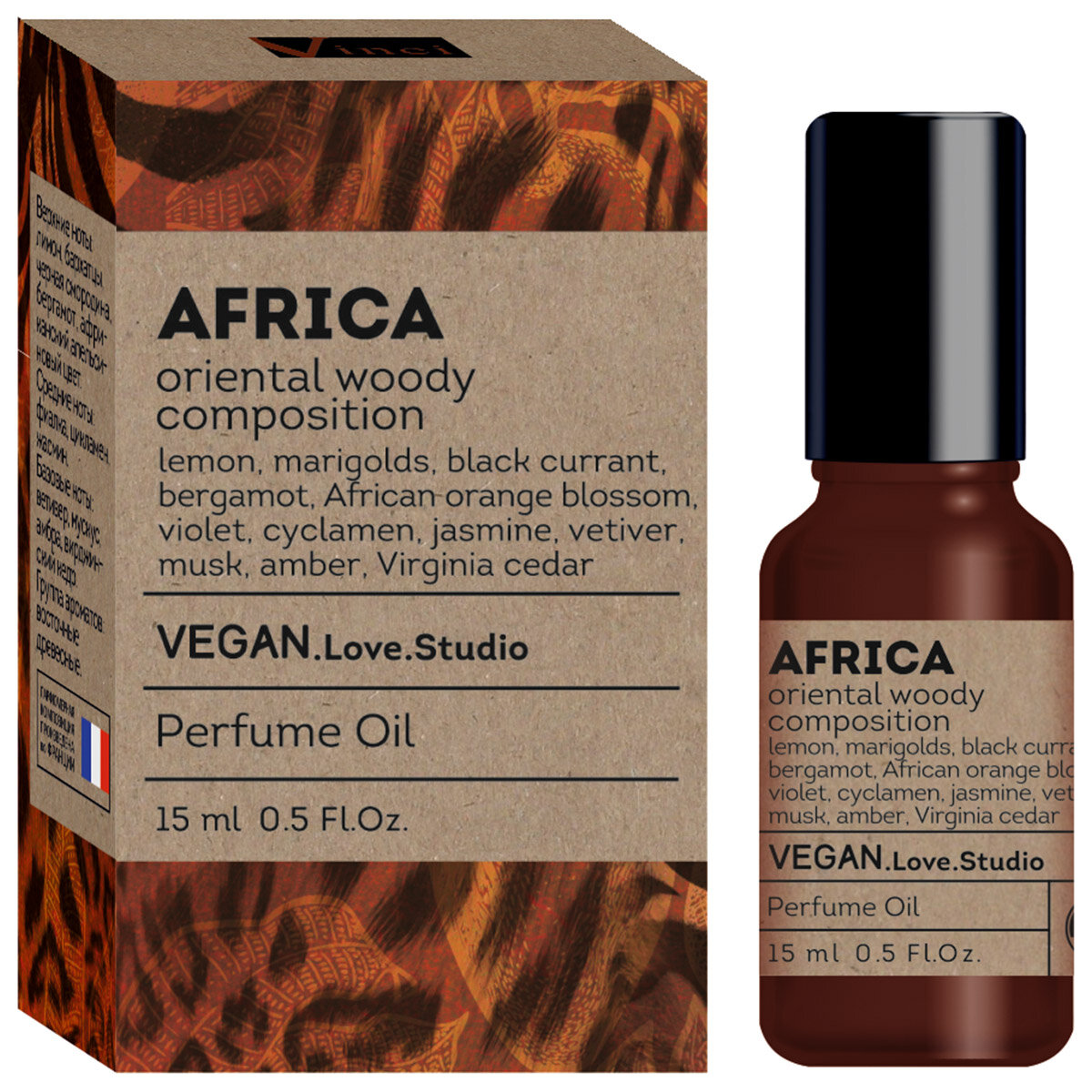 Масло парфюмерное VEGAN.Love.Studio женское стойкое Africa 15мл