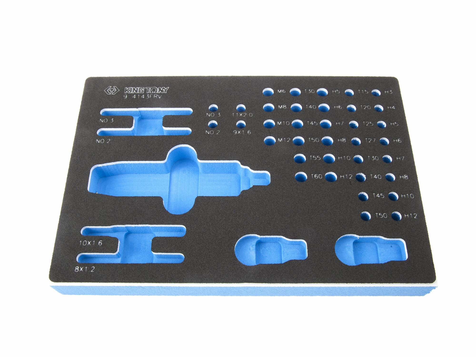 KING TONY Ложемент для набора торцевых насадок 9-4143FRV, EVA 85813232B