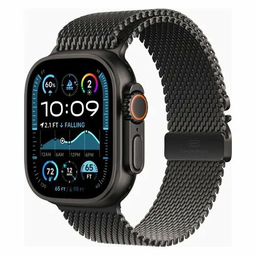 Смарт-часы Apple Watch Ultra 2 2024 A2986, 49мм, черный титан/черный титан [mx5u3zp/a]