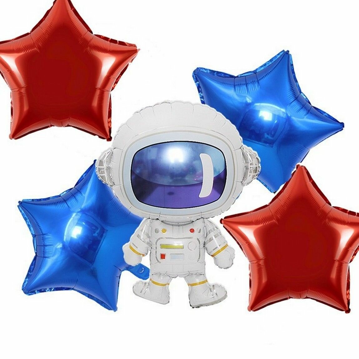 Воздушные шарики Космос Космонавт 5шт