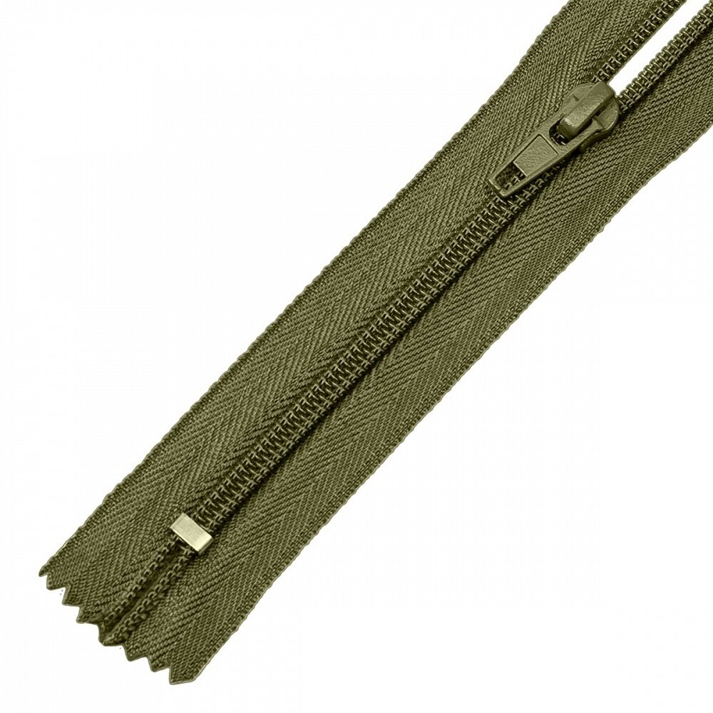 Молния MaxZipper пластиковая, Спираль, №5-N, 18 см, неразъемная, цвет F327, оливковый, 100 шт (F. ПЛ5N.18.327)