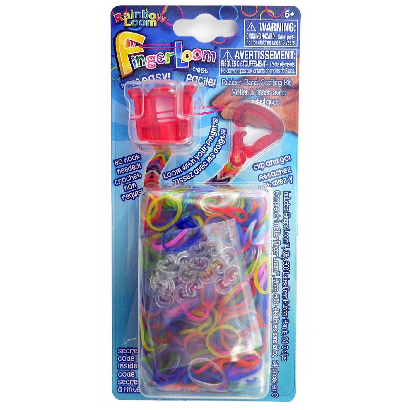 Набор для плетения браслетов из резинок Rainbow Loom Фингер Лум, Красный (R0036B)