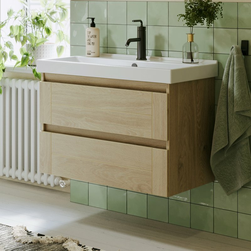 Тумба с раковиной Aqwella Astrid 80 дуб давос