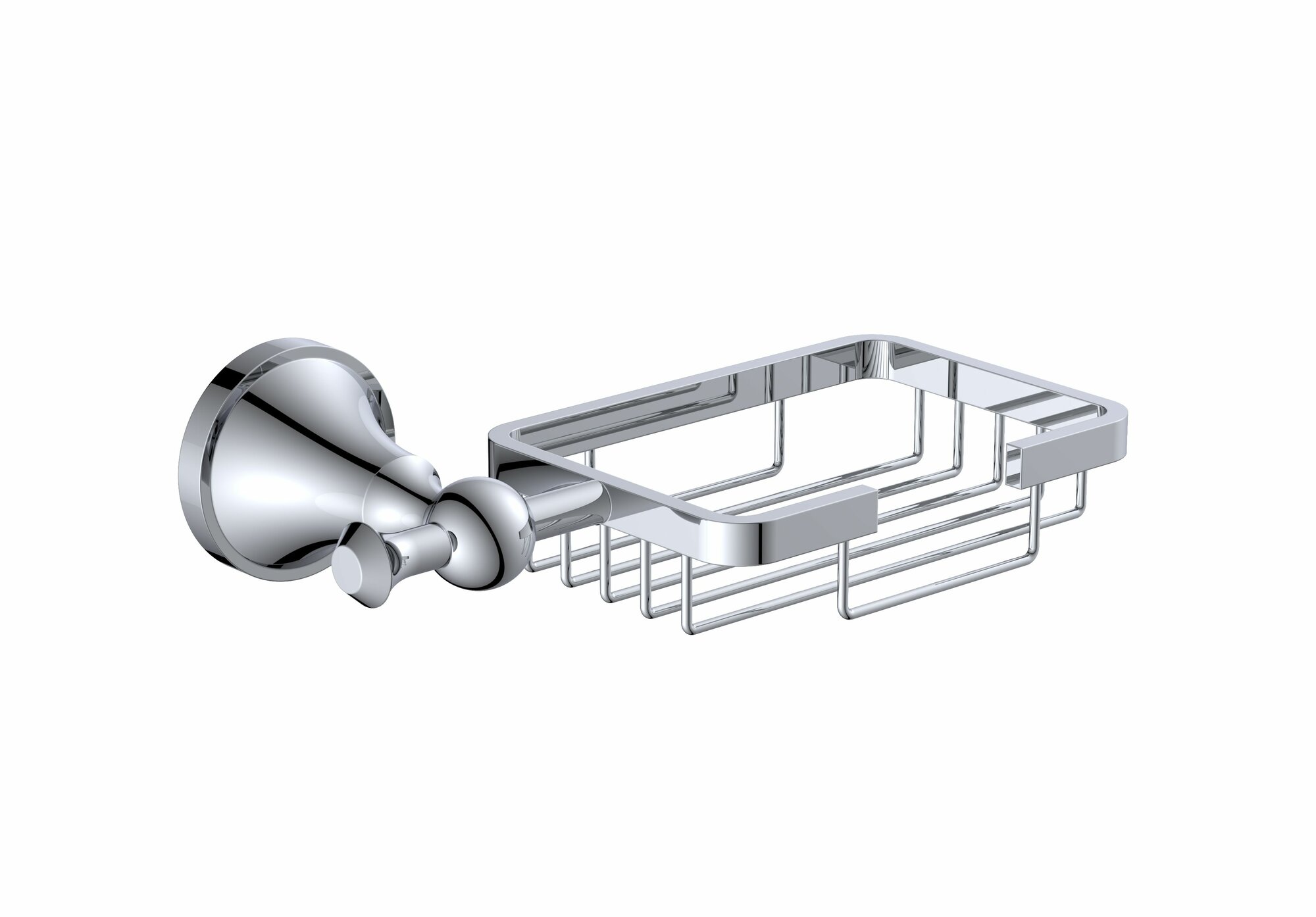 Мыльница для ванной настенная Diadonna D8002-2 со сливом и с решеткой, нержавеющая сталь