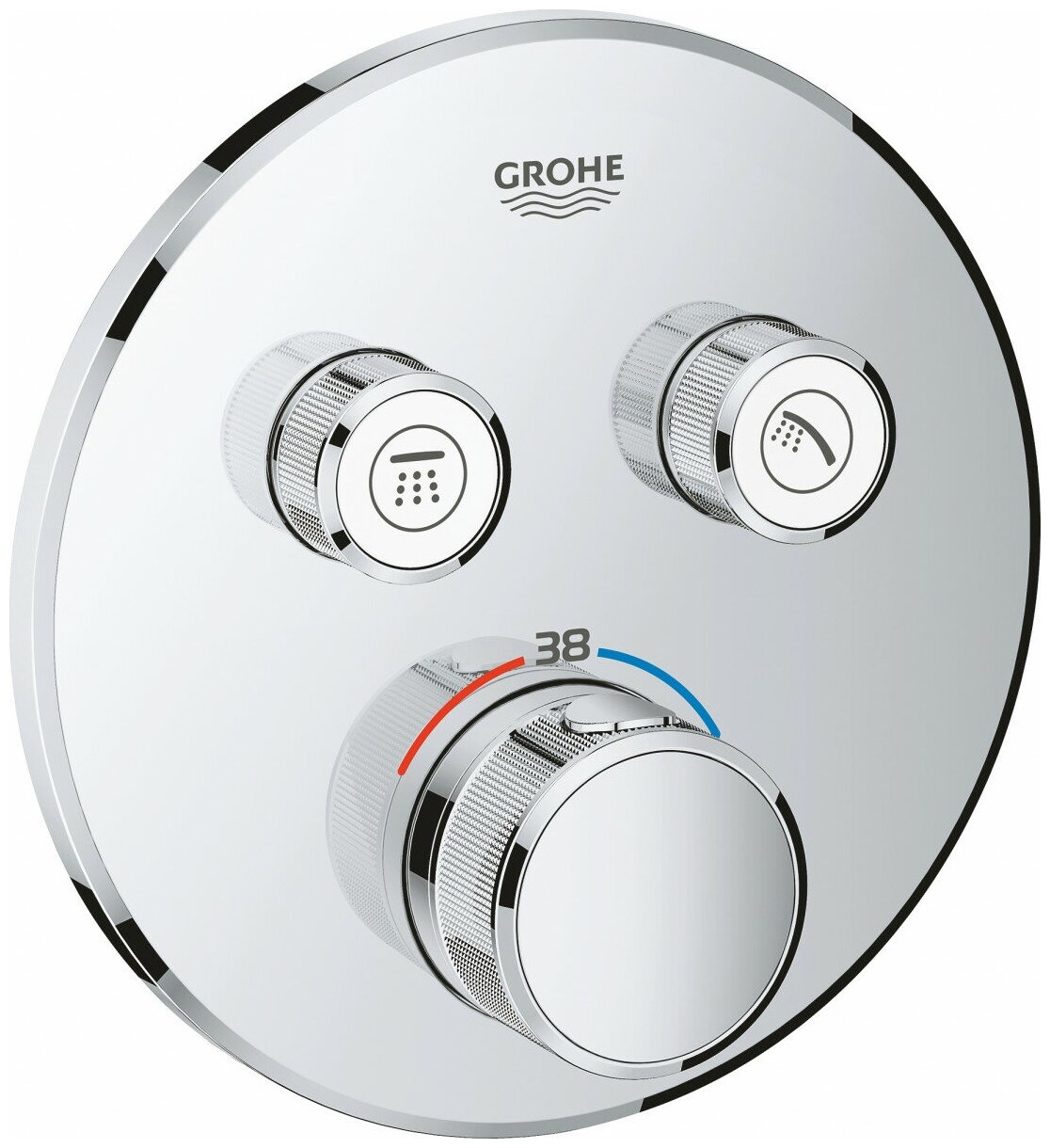 Встраиваемый смеситель Grohe 29119000 Grohtherm SmartControl Смеситель для душа с термостатом, на 2 выхода, хром