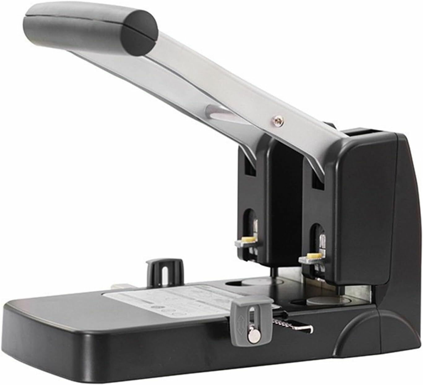 Дырокол на 2 отверстия, емкость 100 листов, с направляющим рычагом, корзина для мусора, для офиса, дома и школы