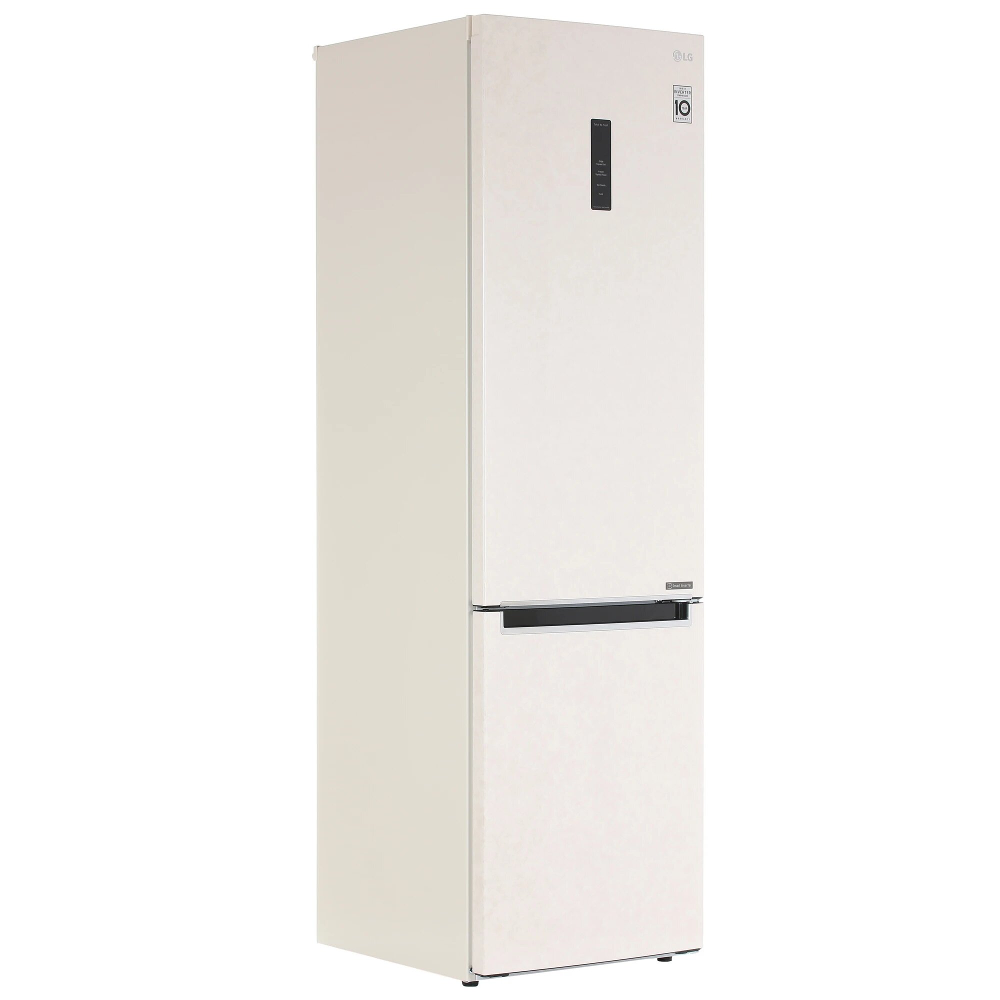Холодильник с морозильником LG GA-B509MESL бежевый, размораживание - No Frost, дисплей