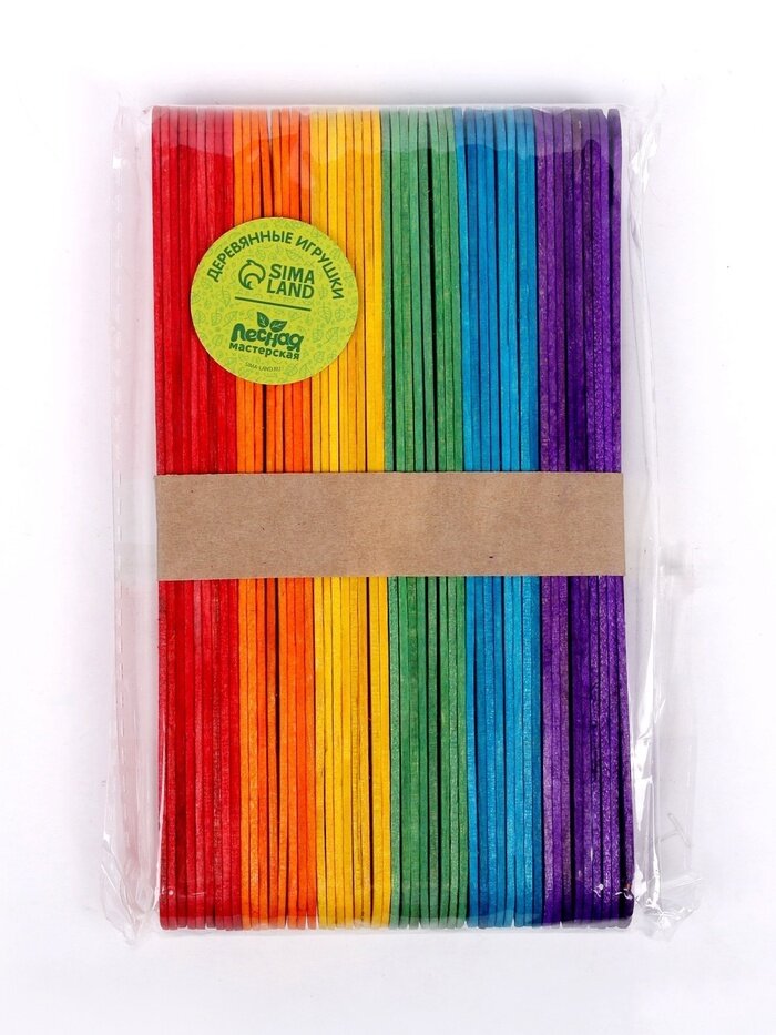 Счётные палочки большие цветные, набор 50 шт, длина палочки: 15 см