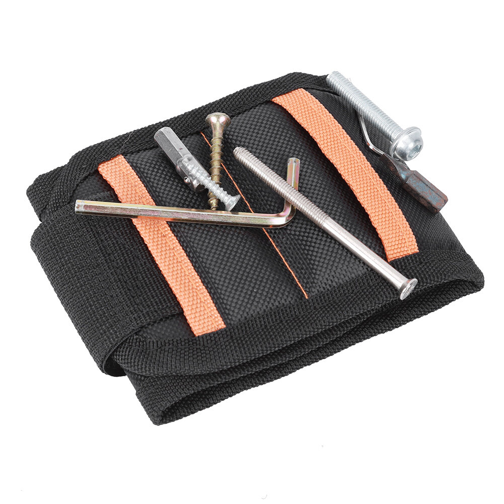 Удобный магнитный браслет для инструментов с карманом для хранения и 5 рядами магнитов