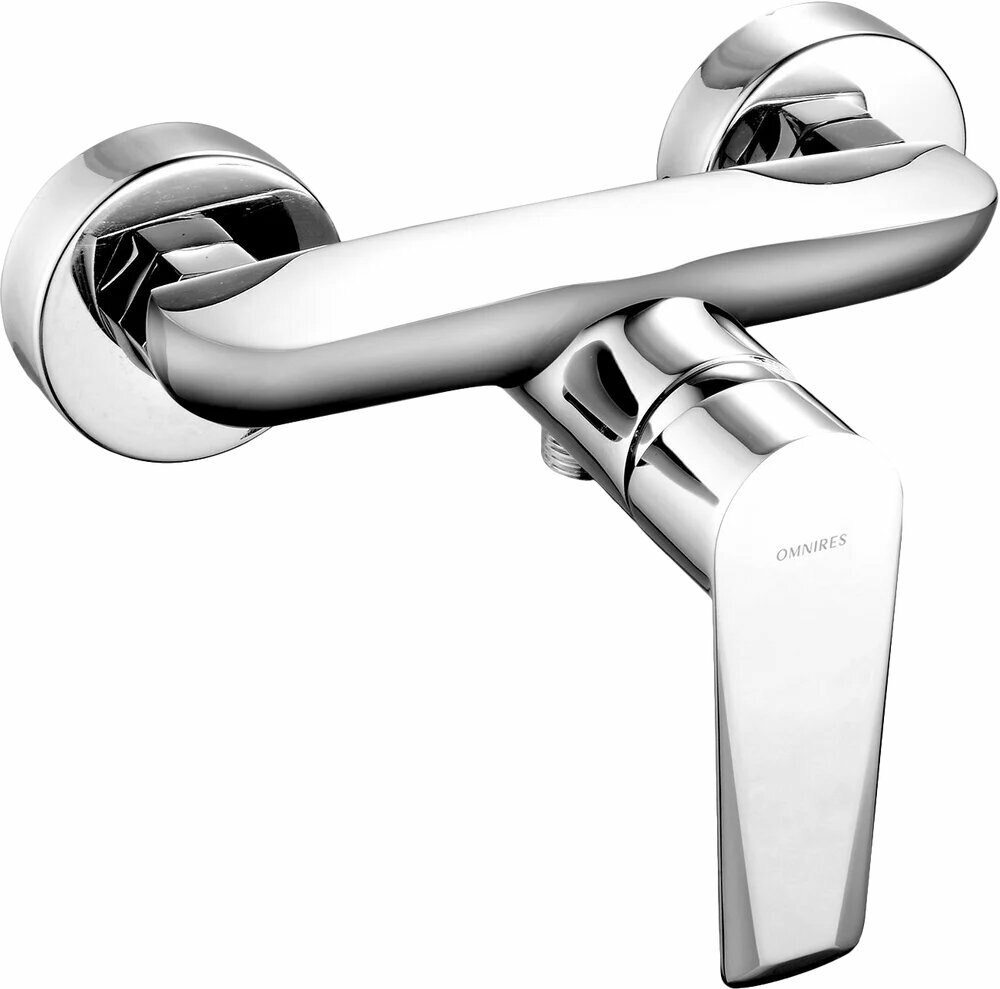 Смеситель для душа Omnires Astoria AS5640CR хром, глянцевый, настенный, латунный, однорычажный, без лейки, смеситель для ванны с душем
