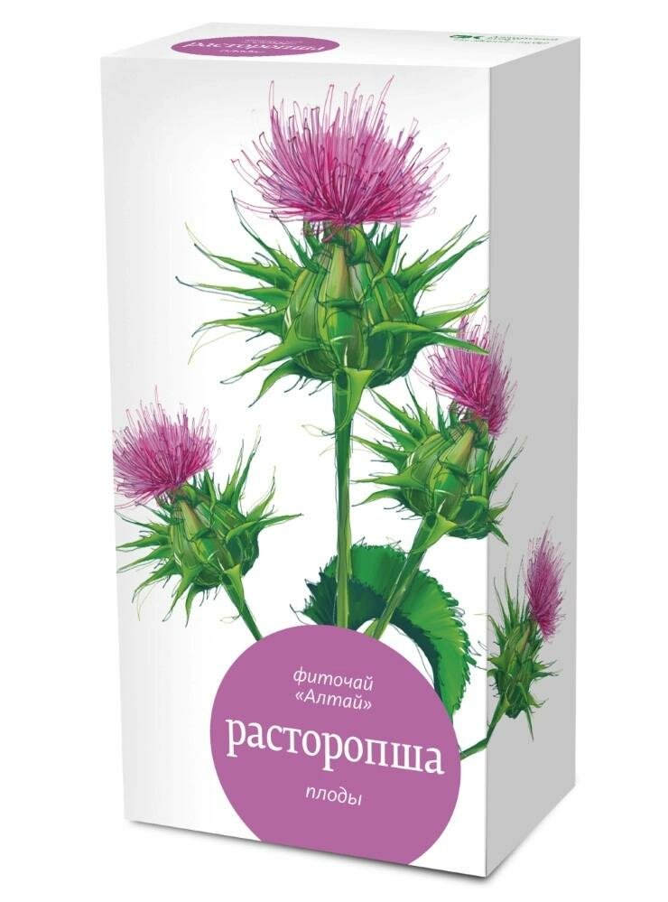 Чайный напиток Алтайский кедр "Расторопша пятнистая", плоды, Алтай, 20 пакетиков