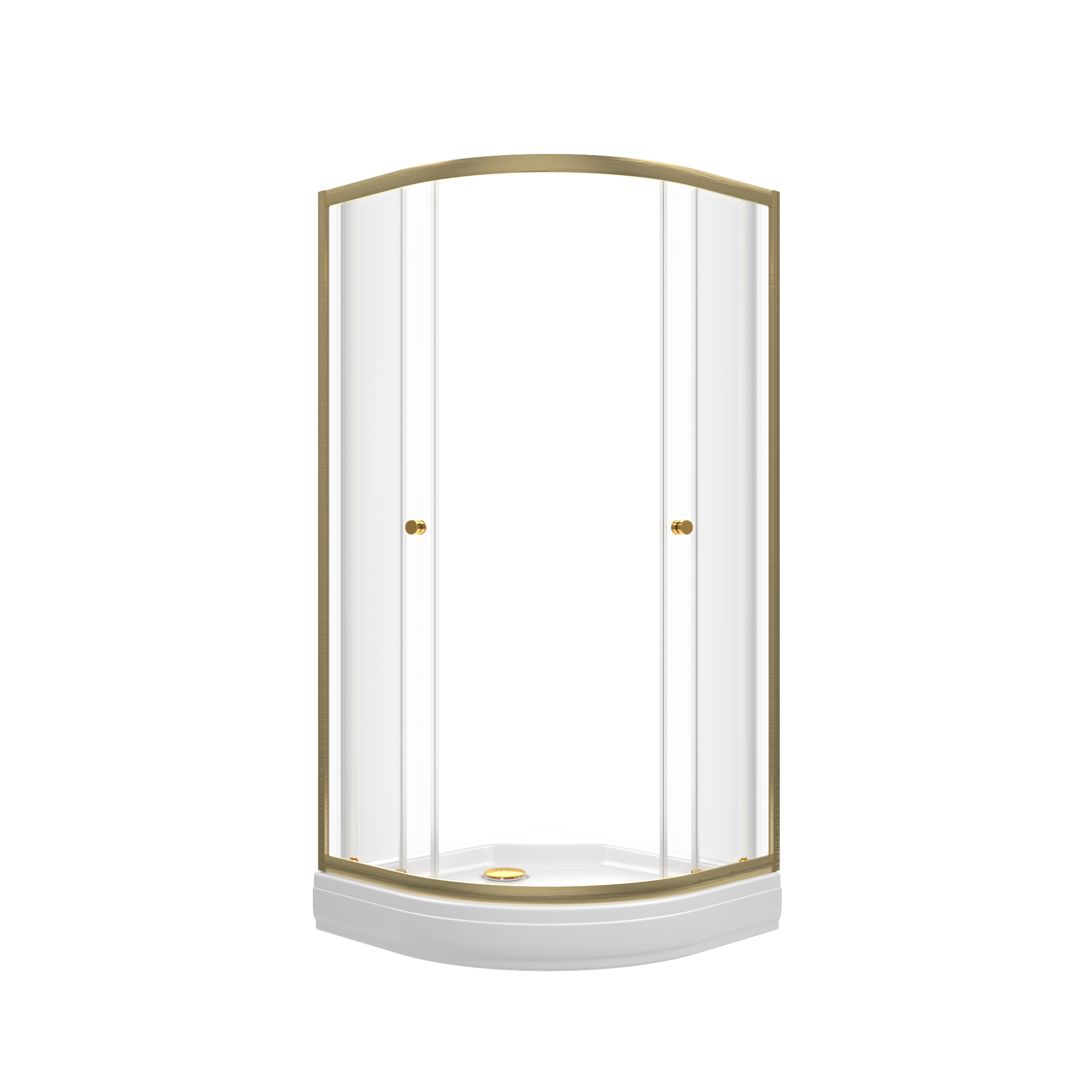 Душевое Ограждение Triton Альфа-Голд 90х90, 1/4 круга, низкий поддон, (2места, сифон D90мм)