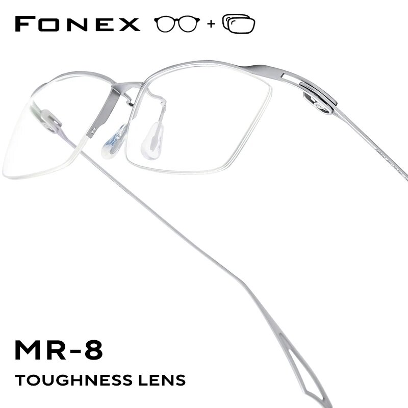 FONEX прогрессивные очки для мужчин 98640 Silve, Единая версия, Нет