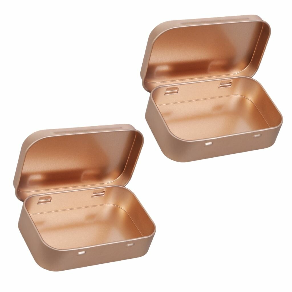 Коробка для хранения, (1 комплект из 2) железная коробка для упаковки в виде раскладушки-золото