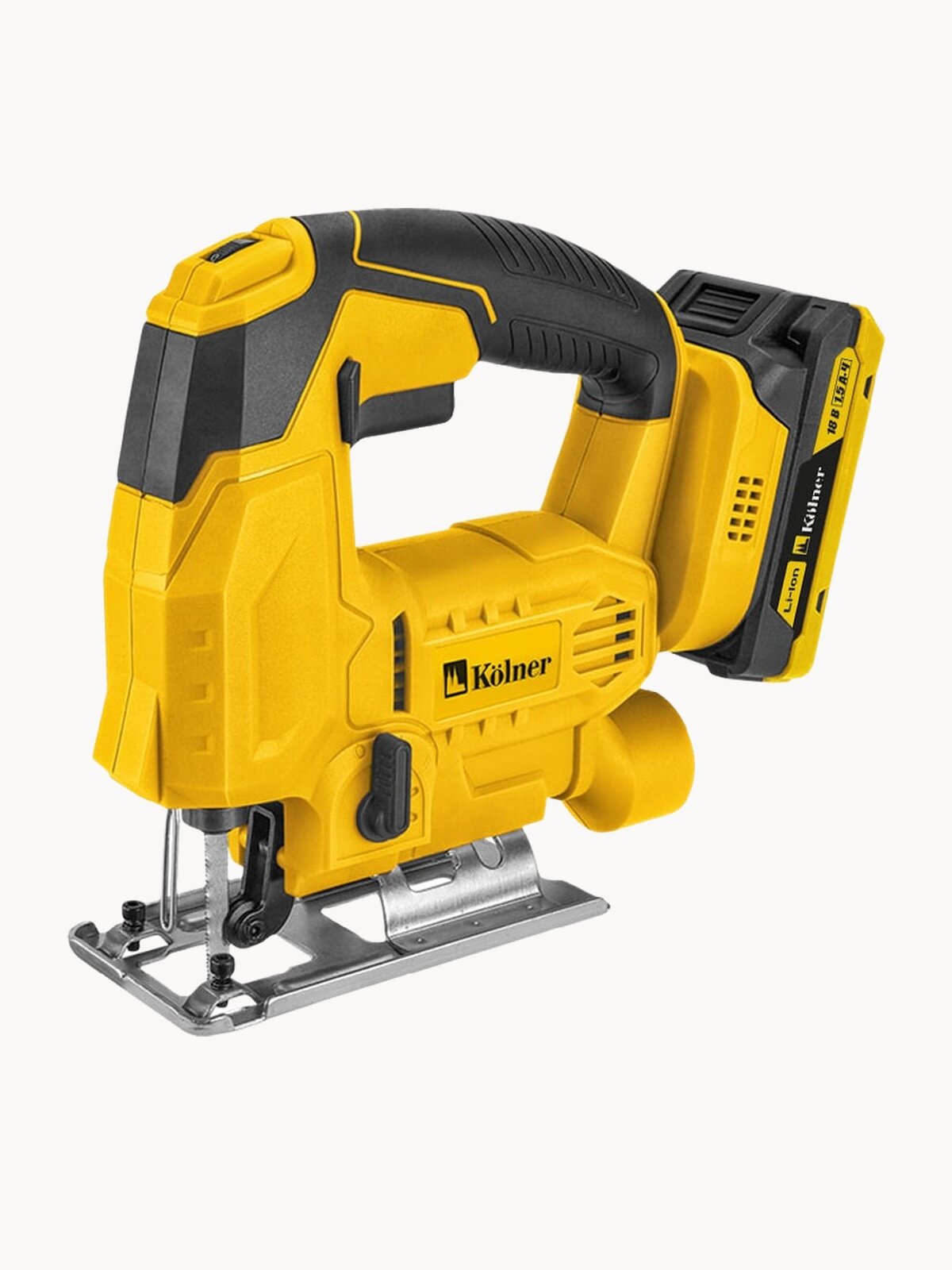 Лобзик аккумуляторный Kolner KJS18/100/1K, 18В, Li-ion, глубина пропила 100мм, бесщеточный, в кейсе