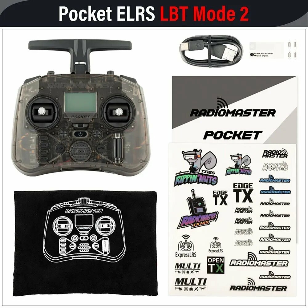 RadioMaster Pocket 2.4 ГГц 16 каналов, поддержка ExpressLRS LBT M2