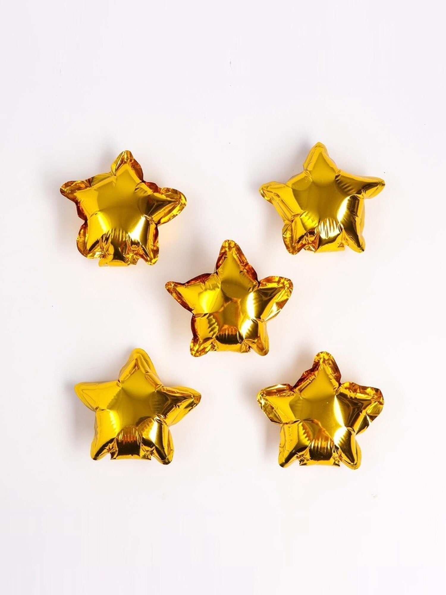 Воздушный шар фольгированный 5" «Золотая звезда», набор 5 шт.