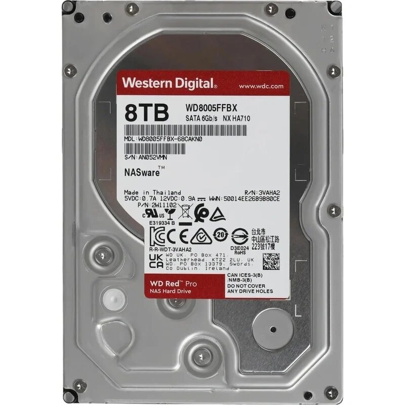 Жёсткий диск Western Digital Red Pro WD8005FFBX 8 ТБ, 2404034