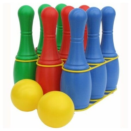Полесье Набор для боулинга Кегли 9 шт. + 2 мяча арт.6447 с 3 лет