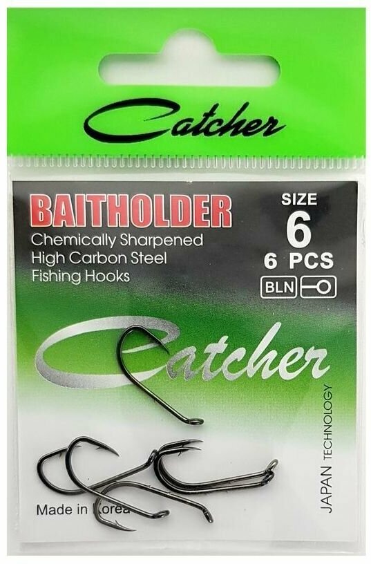Крючок "Catcher" BAITHOLDER Size 6 (3 пакетика)