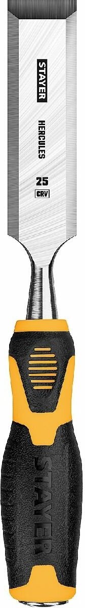 Стамеска-долото STAYER Hercules 25 мм с шириной лезвия 6 мм из высококачественной стали CrV с твердостью HRC 60-65 и стальным затыльником