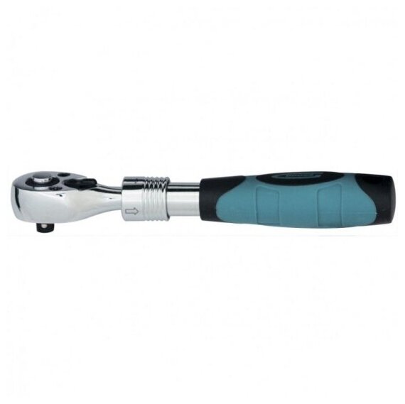 Ключ-трещотка телескопическая Gross 14072, 3/8", 215-315 мм, CrV, хромир, 2-х комп. рукоятка
