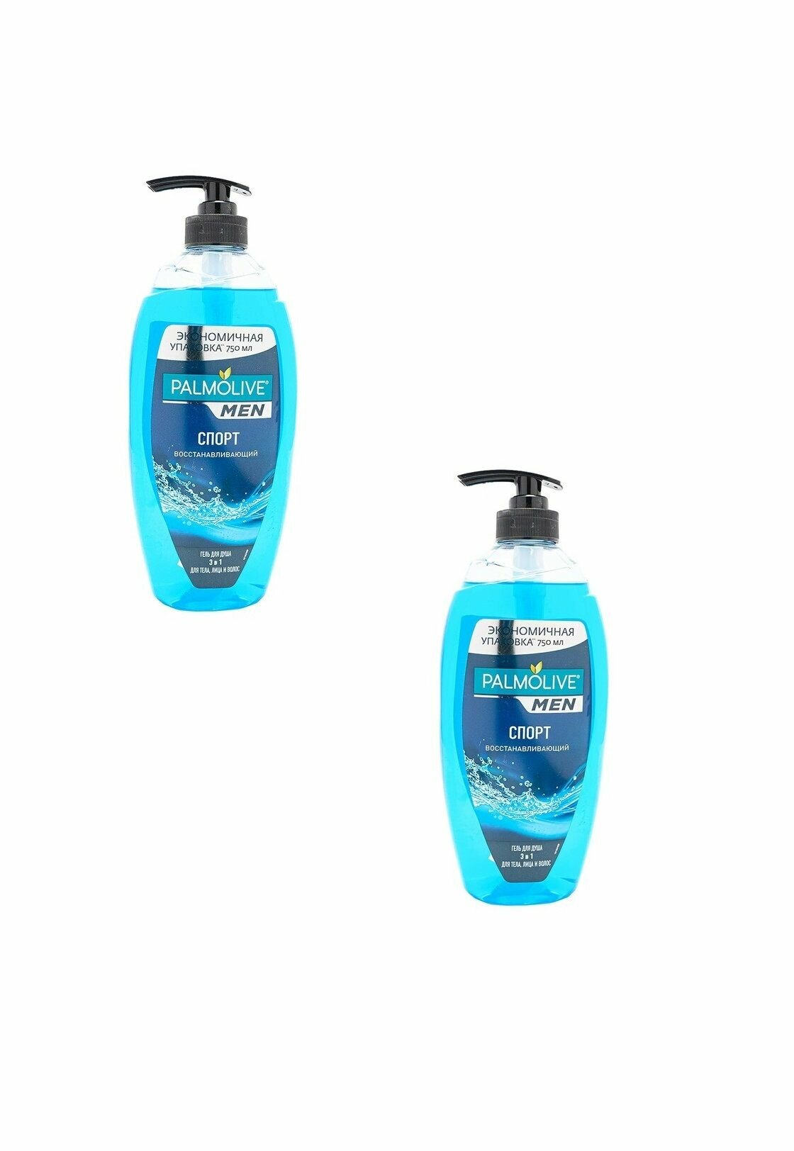 Palmolive Душ-гель, For Men, Спорт 3в1, 750мл,2 уп