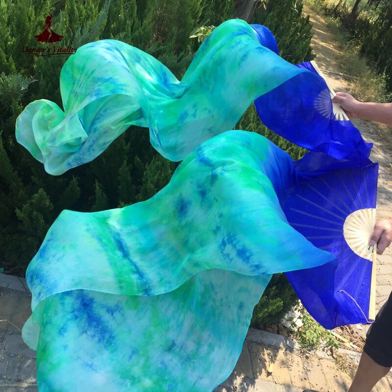 Шелковые веера для танца живота Dancer's Vitality S, Синий, Синий