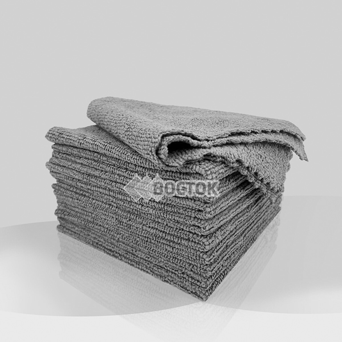 Салфетки для уборки, универсальные, из микрофибры, полиэстер, серые, 30х30см, комплект 10шт