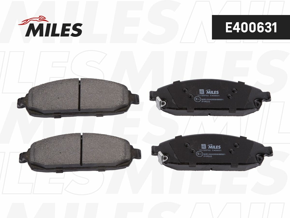 MILES Колодки тормозные передние (Смесь Semi-Metallic) JEEP COMMANDER 3.0-5.8 05-/GRAND CHEROKEE 2.7-5.7 00- (TRW GDB4136) E400631