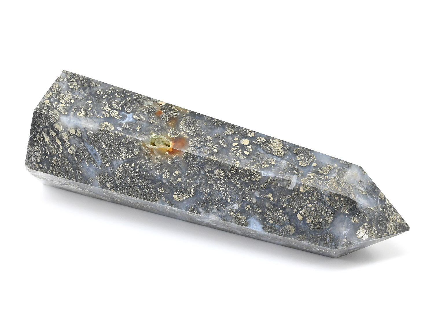 Агат с включениями пирита "Карандаш" 33*32*118мм, 200г .