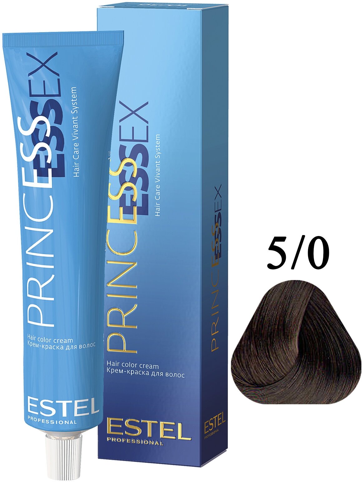 Крем-краска для волос ESTEL PRINCESS ESSEX 5/0 Светлый шатен 60 мл