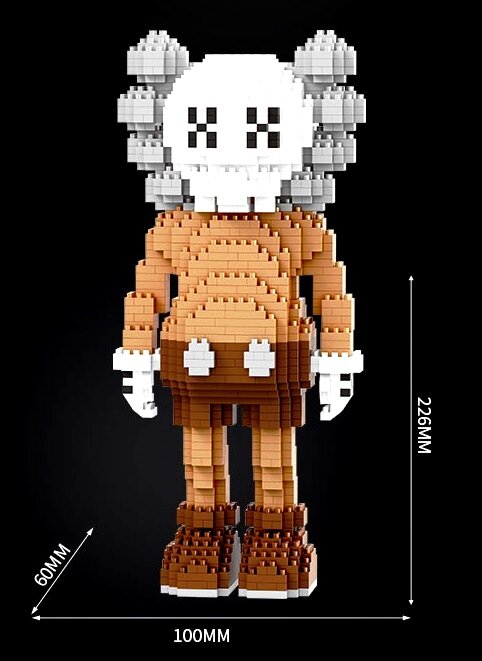 Конструктор 3D из миниблоков Balody Kaws большая фигурка, 1360 деталей - BA16241