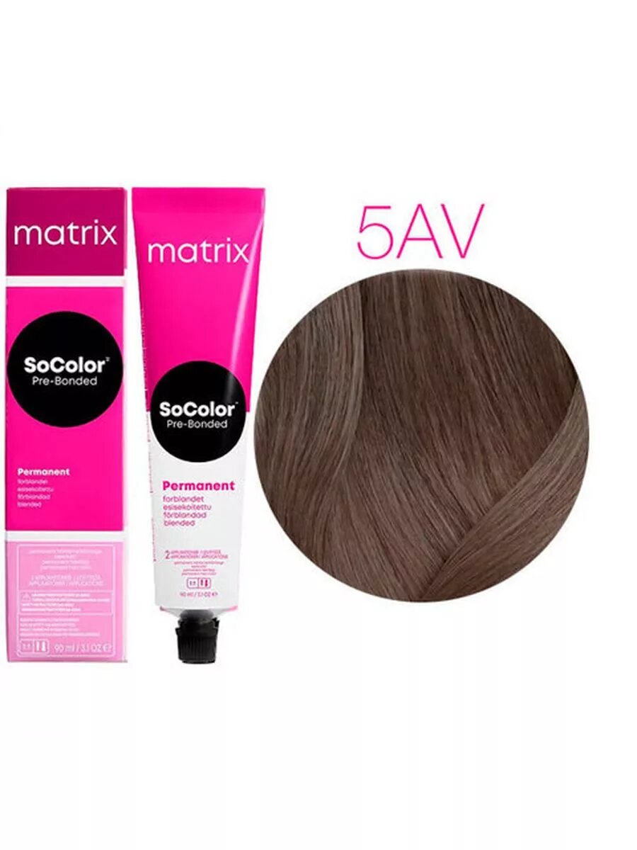 Matrix SoColor 5AV Стойкая краска для волос 90 мл