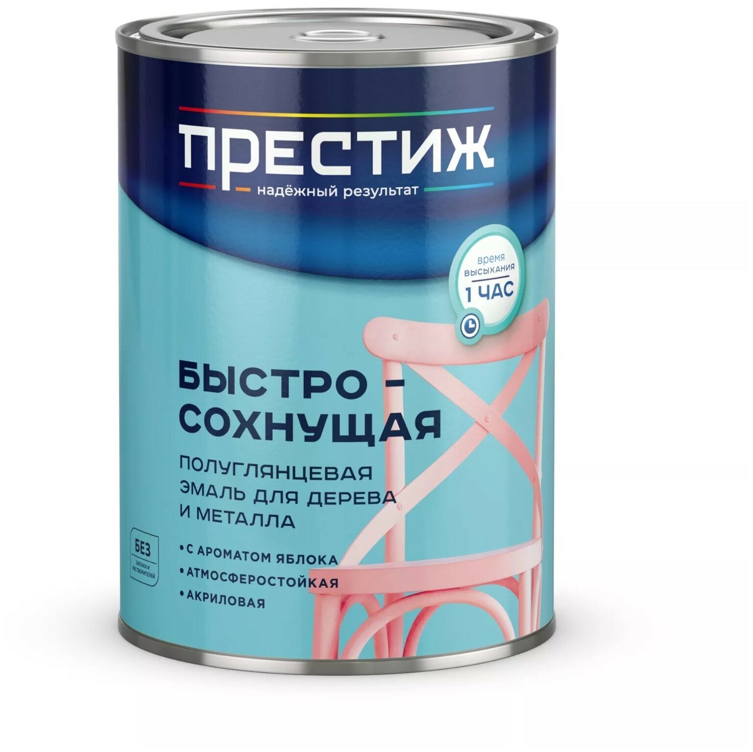 Эмаль акриловая полуглянц. Серая 0,9 КГ (14) "престиж"
