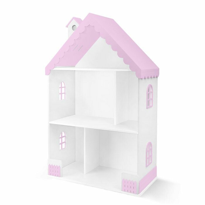 Кукольный домик PeMa kids "Вероника", бело-розовый цвет, размер 98х60х30 см, материал дерево
