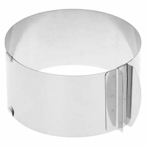 Раздвижная форма для выпечки Кольцо-трансформер 16-30 см, высота 8,5 см. Cake Ring